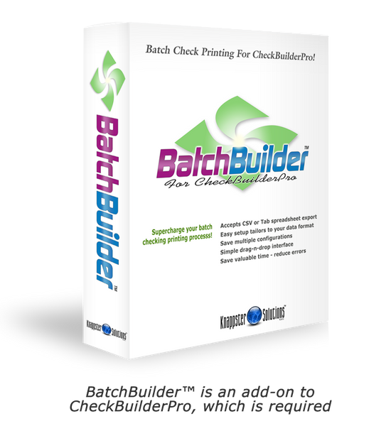BatchBuilder - Add-On Module – CheckBuilderPro